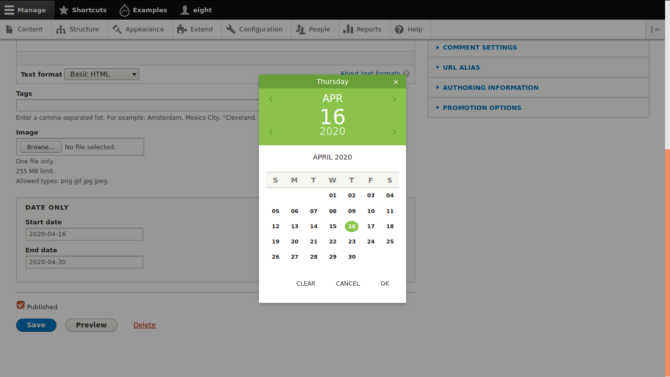 Datetime Range Popup | Drupal.org Datetime Range Popup | Drupal.org